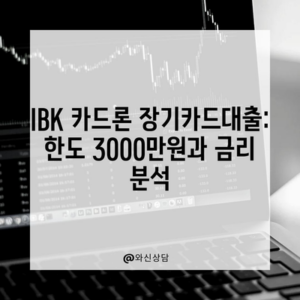 IBK 카드론 장기카드대출: 한도 3000만원과 금리 분석 - 와신상담